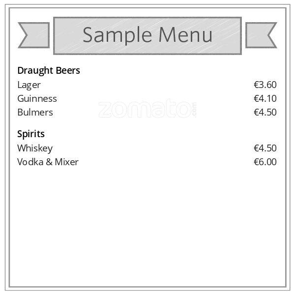 Menu at Murray's Lounge pub & bar, Lusk