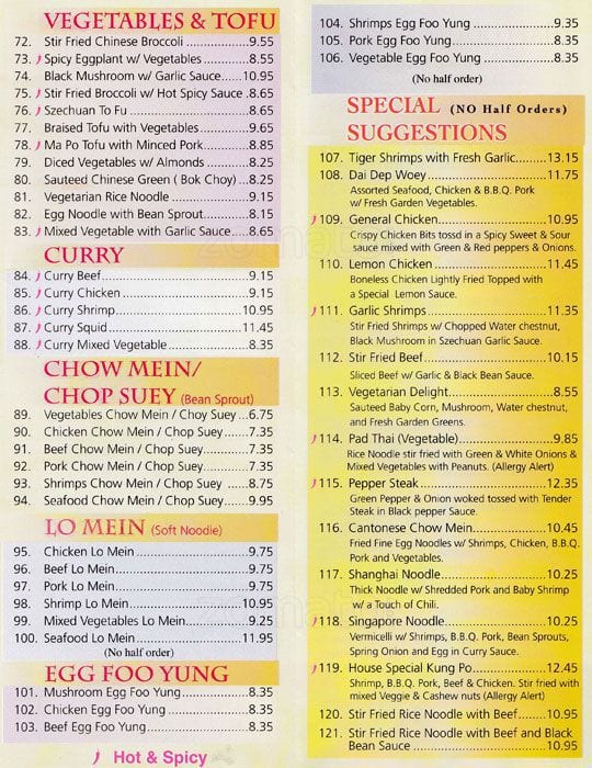 Menu at Good Companion restaurant, Carleton Place