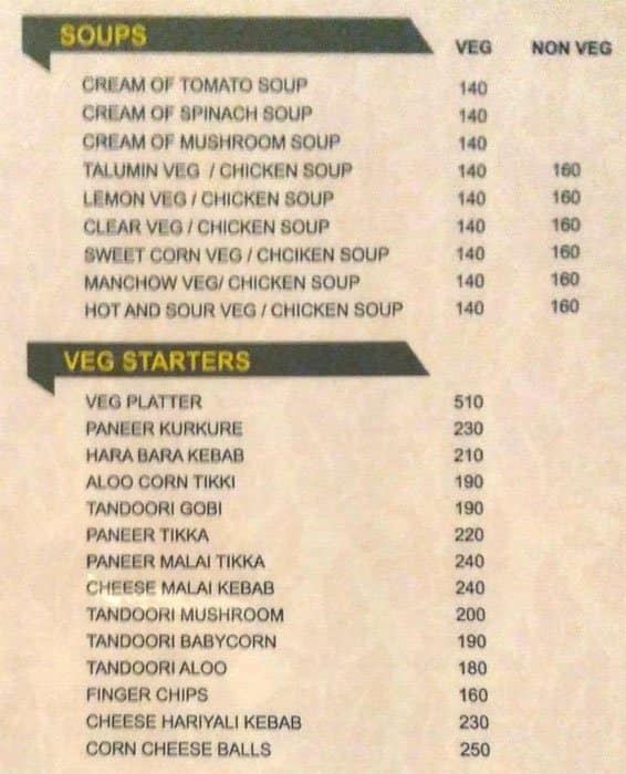 Atmosphere Menu, Menu for Atmosphere, Viman Nagar, Pune - Zomato