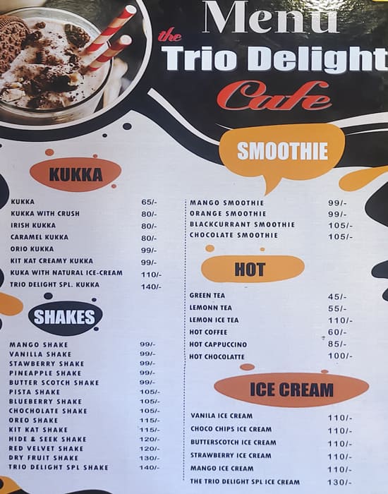 Menu at The trio delight cafe, Navi Mumbai