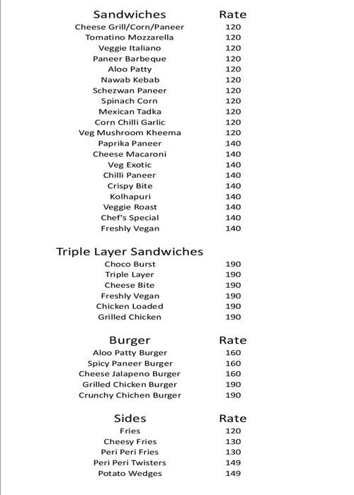 Menu of Breadhead.Co, Kandivali East, Mumbai