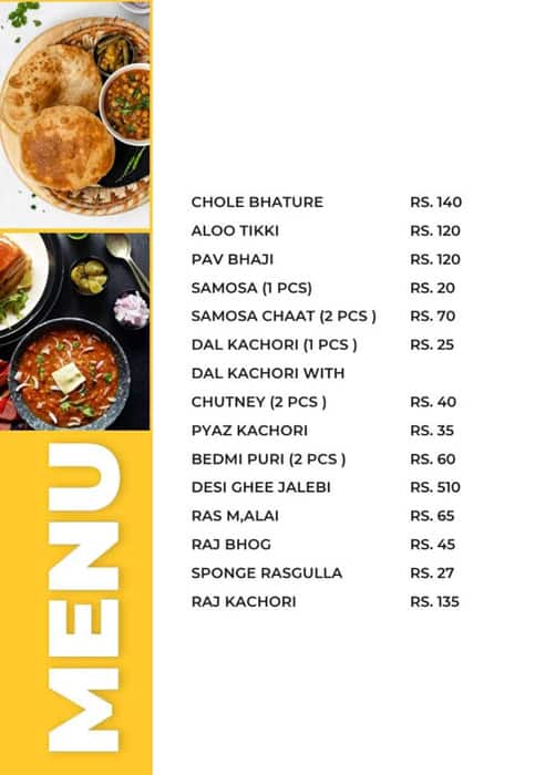 Menu of Bikaner Express, Loni, Ghaziabad