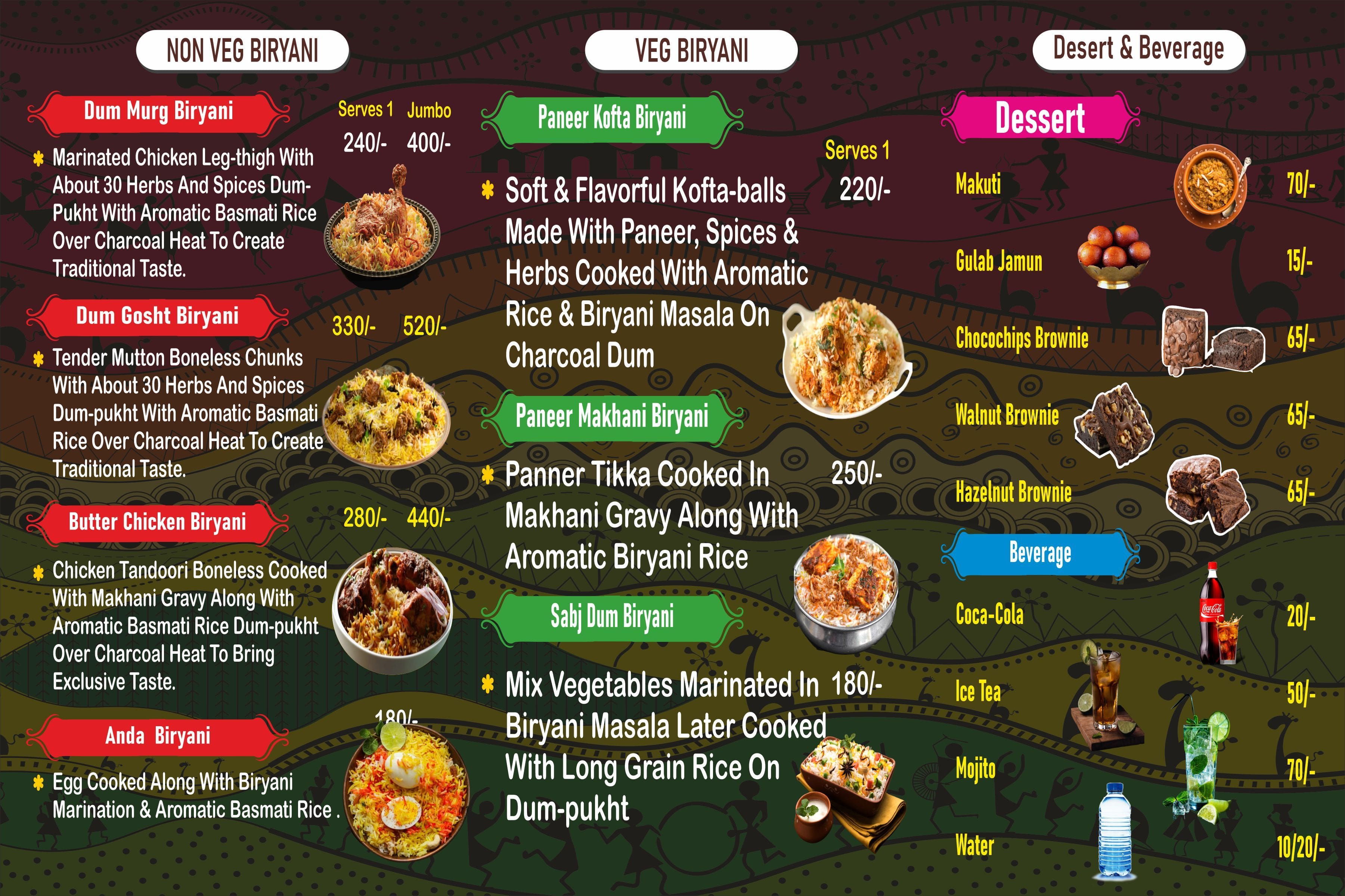 Menu of Biryani Tradition, Wakad, Pune