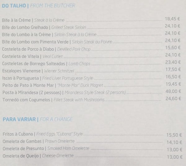 Monte Mar Menu, Menu de Monte Mar, Guincho, Lisboa - Zomato Portugal