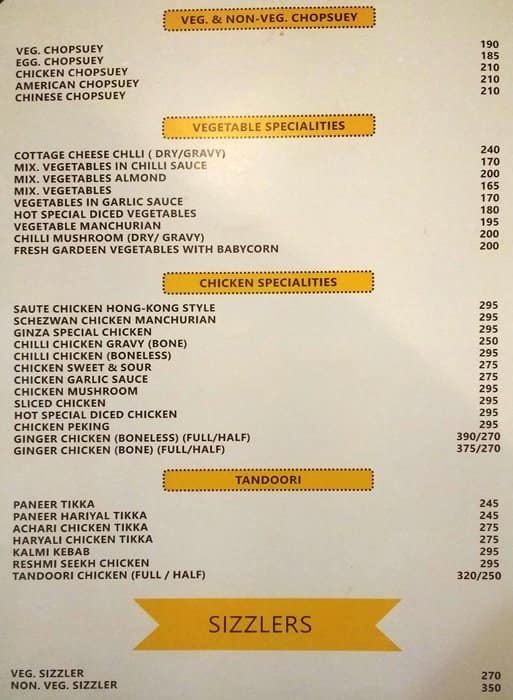 Menu at Kwality RESTAURANT, Chandigarh, Sco 40