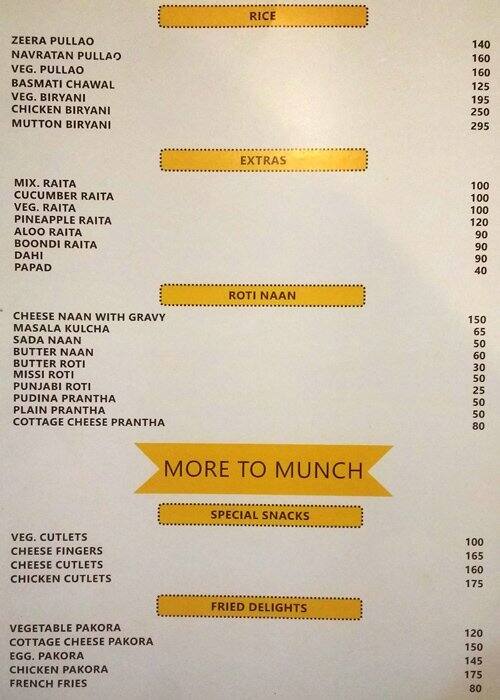Menu at Kwality RESTAURANT, Chandigarh, Sco 40