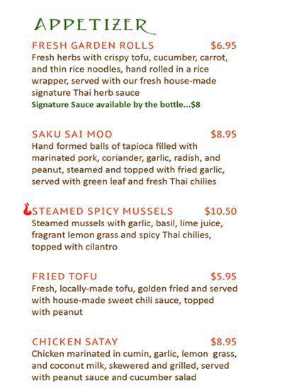 Menu at Banyan Tree Restaurant, Kent