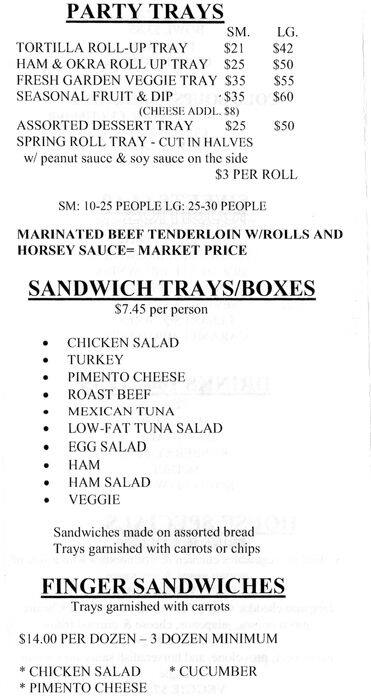 Menu at Short Stop Food to Go restaurant, Dallas, Snider Plaza