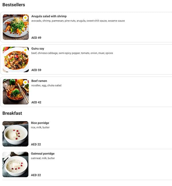 Menu of Shafran, Dubai Marina, Dubai