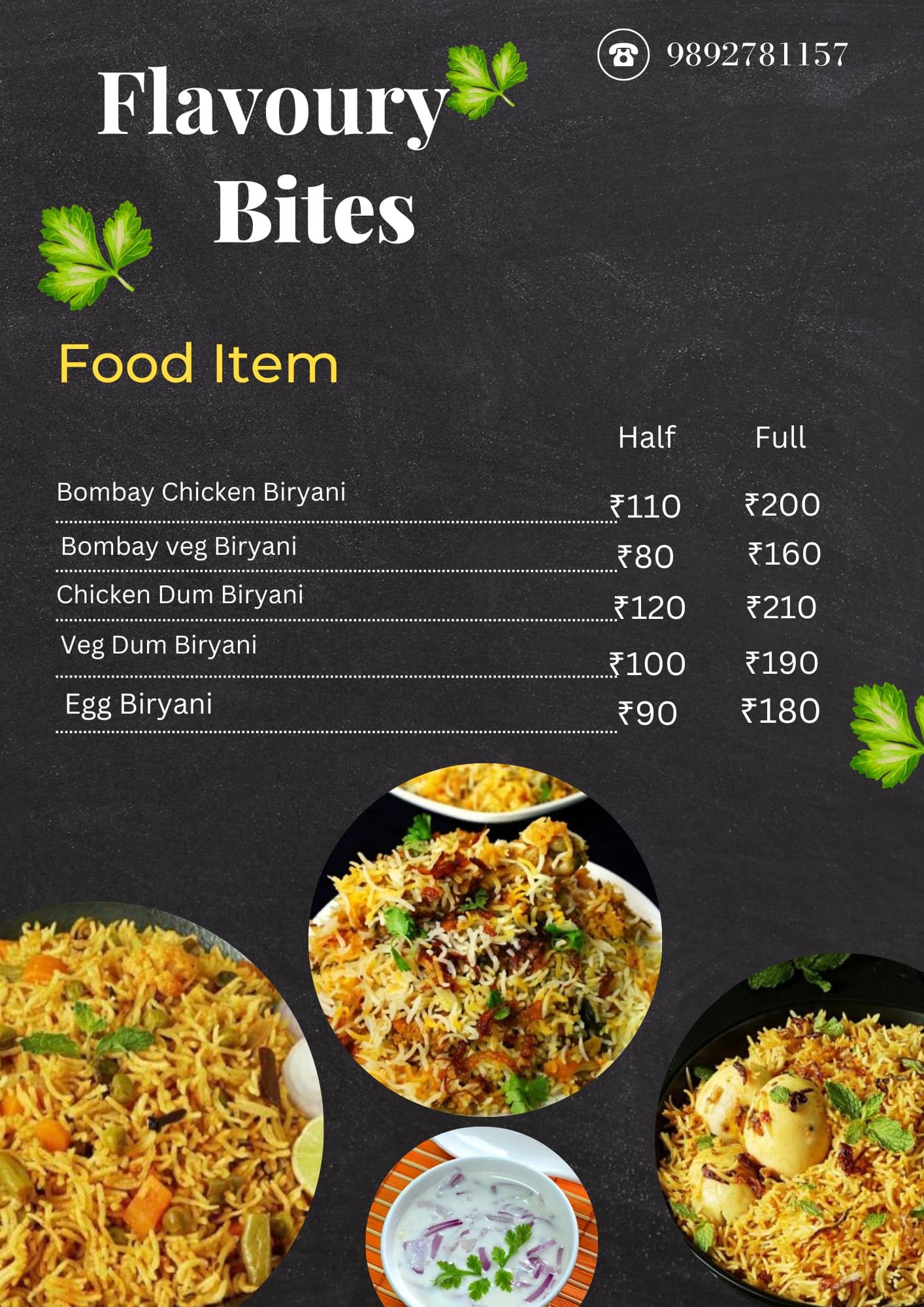 Menu of Flavoury Bites, Goregaon West, Mumbai