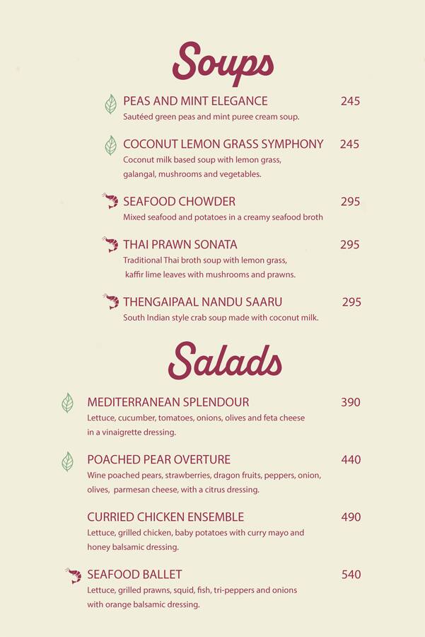 Menu of The Beach By Madras Square, Kanathur, Chennai