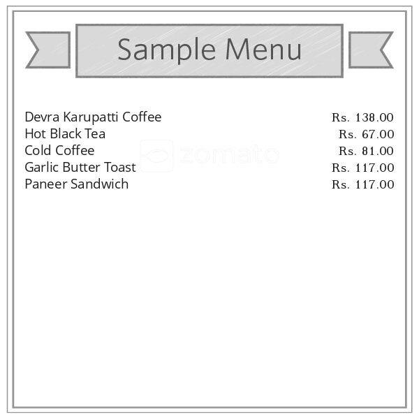 Menu of Davara Coffee, Porur, Chennai