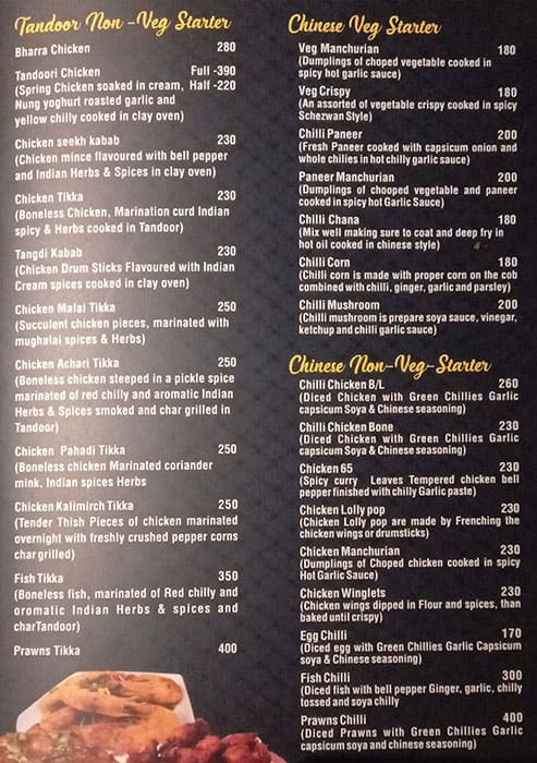 Menu of Indigo - The Finest Indian Food, Sitabuldi, Nagpur
