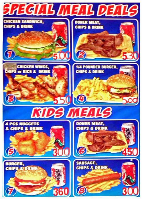 Menu at Croydon Kebab Centre restaurant, Croydon, 17 London Rd