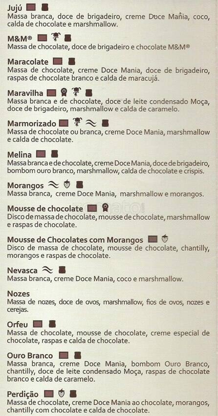 Menu em Doce Mania sobremesas, São Paulo, 22540 - Jurubatuba