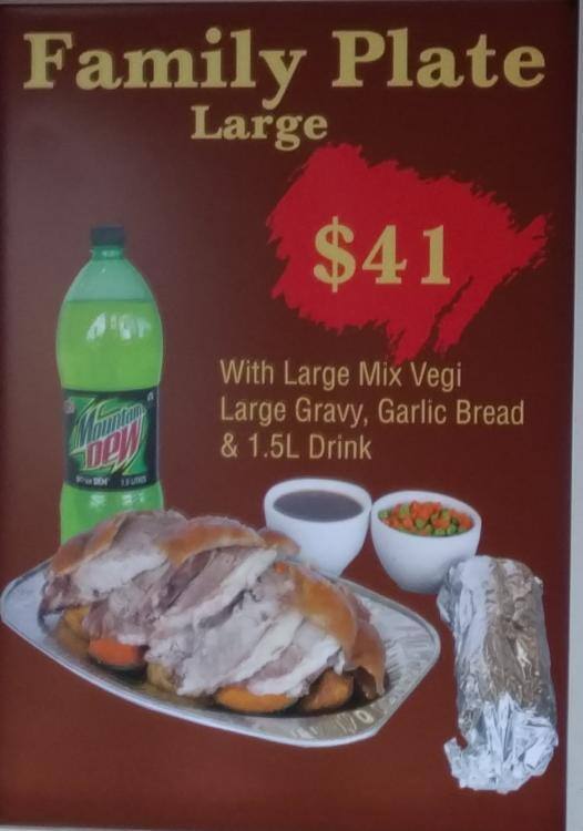 Menu at Country Roast restaurant, Auckland, Savill Dr