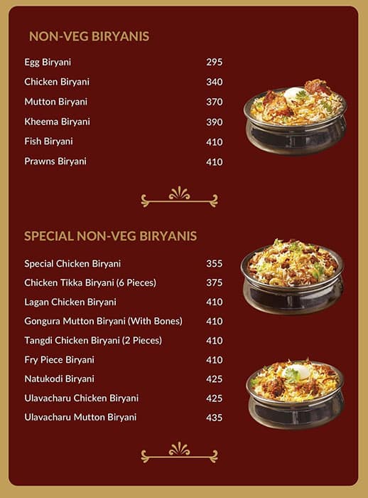 Menu at Hotel Sitara Grand, Hyderabad, 15-24-20/21/22