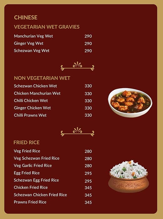 Menu at Hotel Sitara Grand, Hyderabad, 15-24-20/21/22
