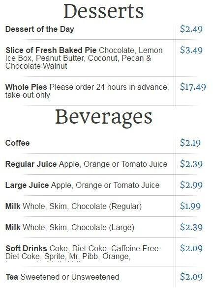 Menu at Blue Plate Cafe, Huntsville, Governors Dr SW