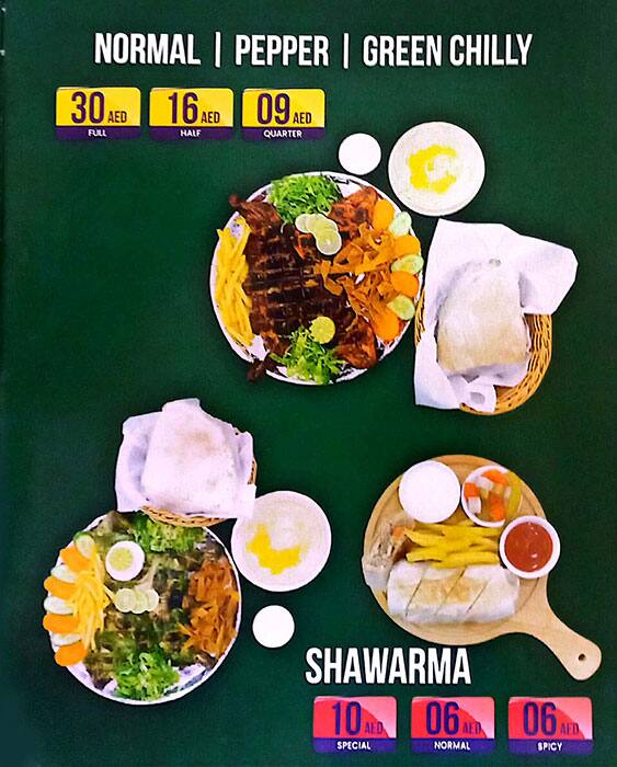 Menu at Foodbay Restaurant, Dubai, 224 Oud Metha Rd