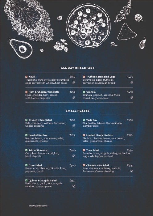Menu of The Good Food Cafe, Park Street Area, Kolkata