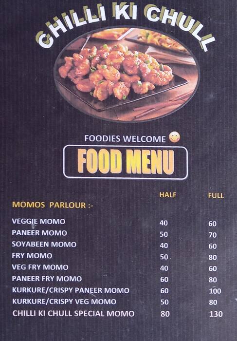 Menu of Chilli Ki Chull, Shahdara, New Delhi