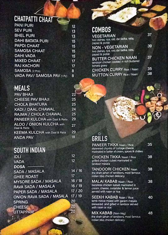 Menu of Bombay Chowpatty, Al Barsha, Dubai