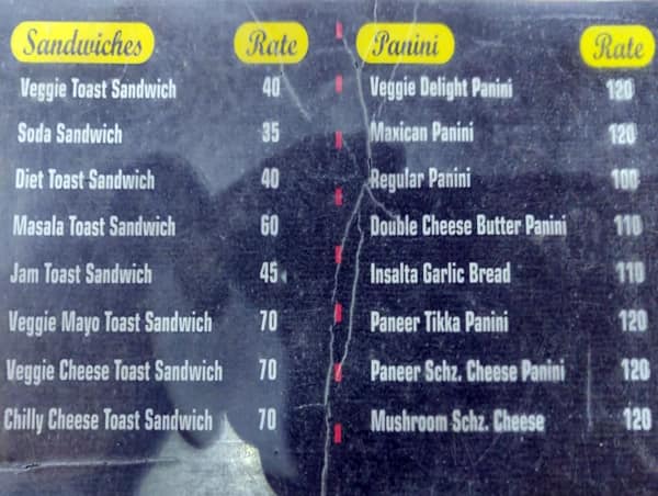 Menu of Sandwich Hub, Airoli, Navi Mumbai