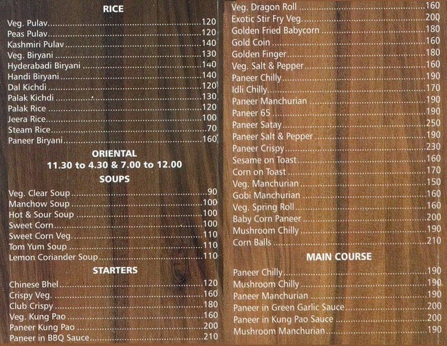 Shabari Menu, Menu for Shabari, Andheri Lokhandwala, Andheri West ...