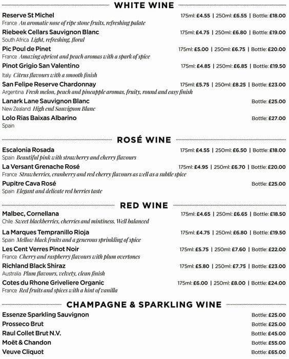 Menu at The Harrow pub & bar, London, 22 Whitefriars Street