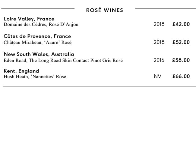 Menu at Simpson's in The Strand restaurant, London