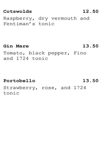 Menu at Simpson's in The Strand restaurant, London