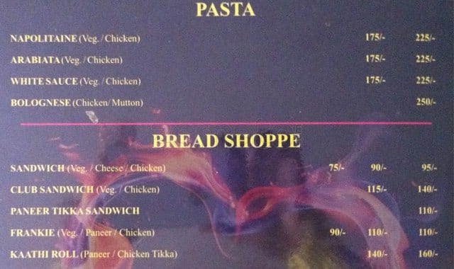 Menu at Addiction Restaurant, Lucknow, 1/27