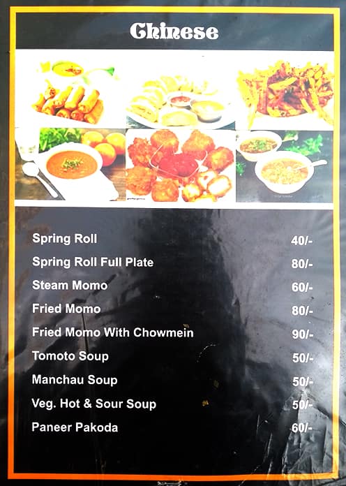 Menu at Sunshine, Jaipur, 80/89