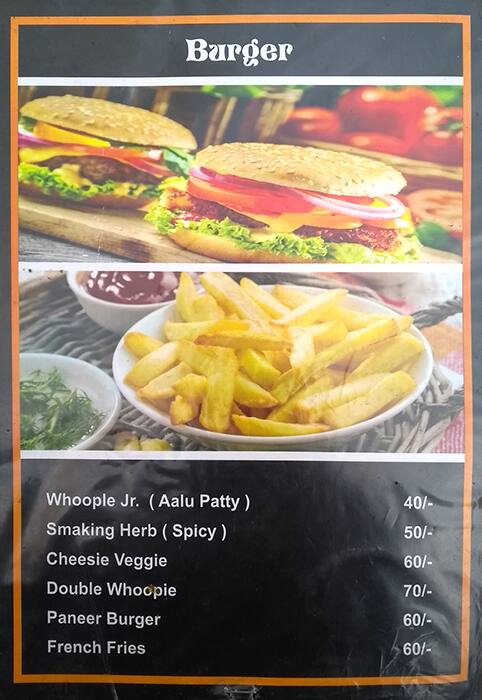 Menu at Sunshine, Jaipur, 80/89