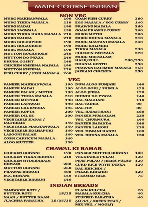 Menu at Supreme Spice The Lake Club, Mumbai, The Lake Club