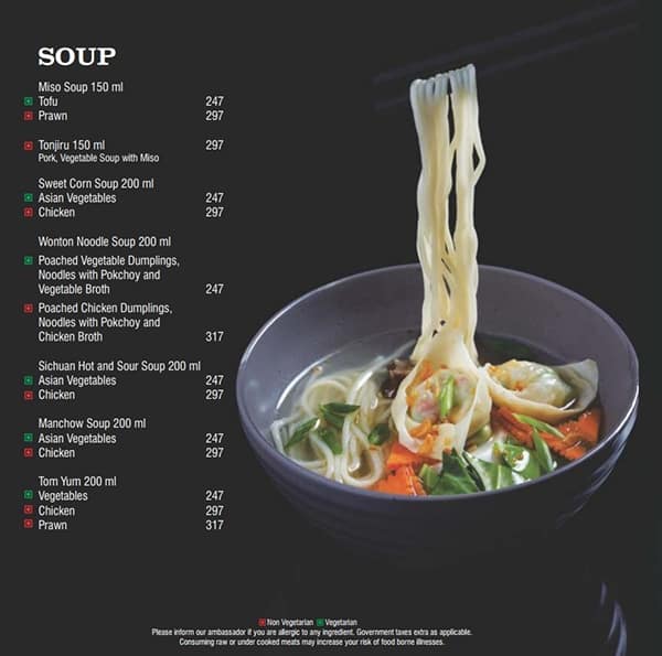 Kuro - Renaissance Hotel Menu, Menu for Kuro - Renaissance Hotel, Sola ...