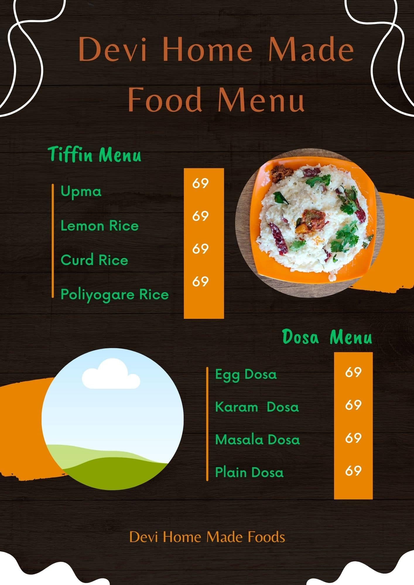 Menu of Devi Home Made Foods, Marathahalli, Bangalore