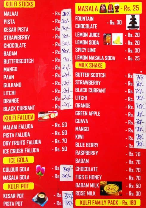 Kulfi Corner Menu, Menu for Kulfi Corner, Saibaba Colony, Coimbatore ...
