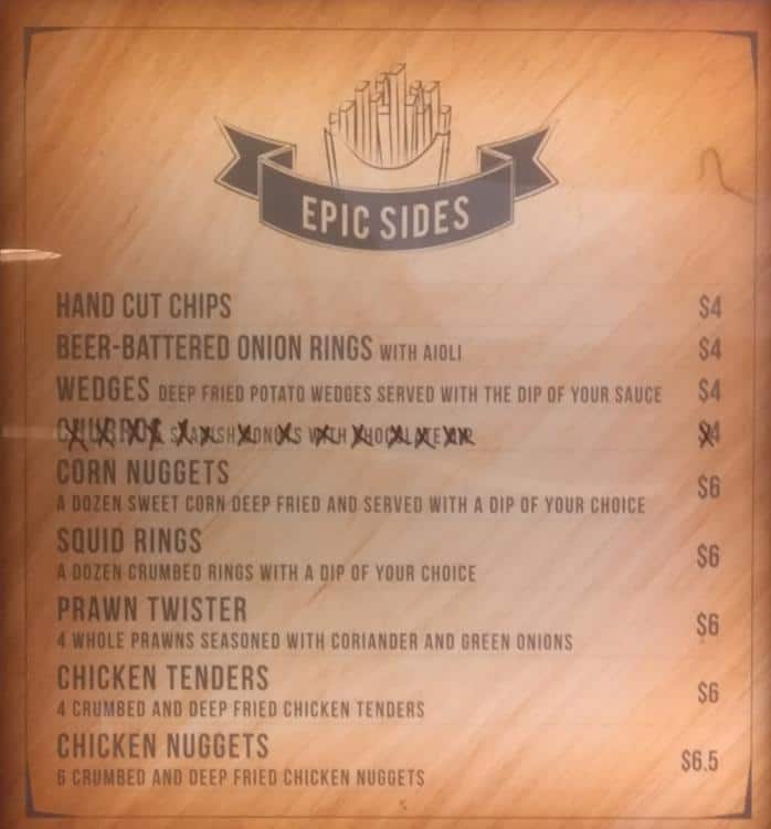Epic Burger Kitchen Menu, Menu for Epic Burger Kitchen, Whangaparaoa ...