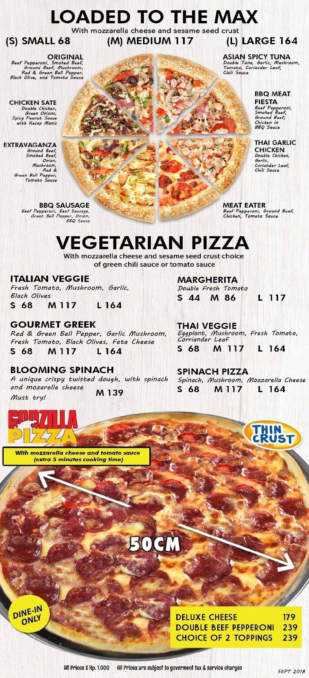 Menu at Papa Ron's Pizza, Jakarta, Lippo Mall Kramat Jati