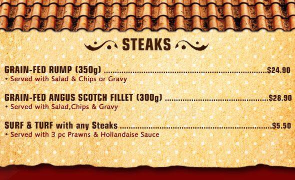 Menu at Ziggy's cafe, Glebe