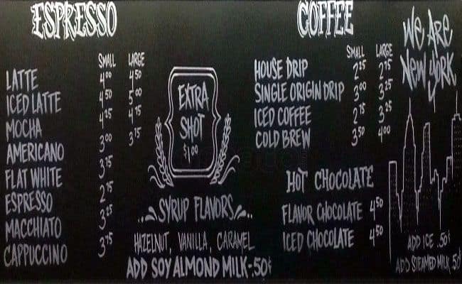 Menu at Ground Central Coffee Company cafe, West New York, 155 East ...