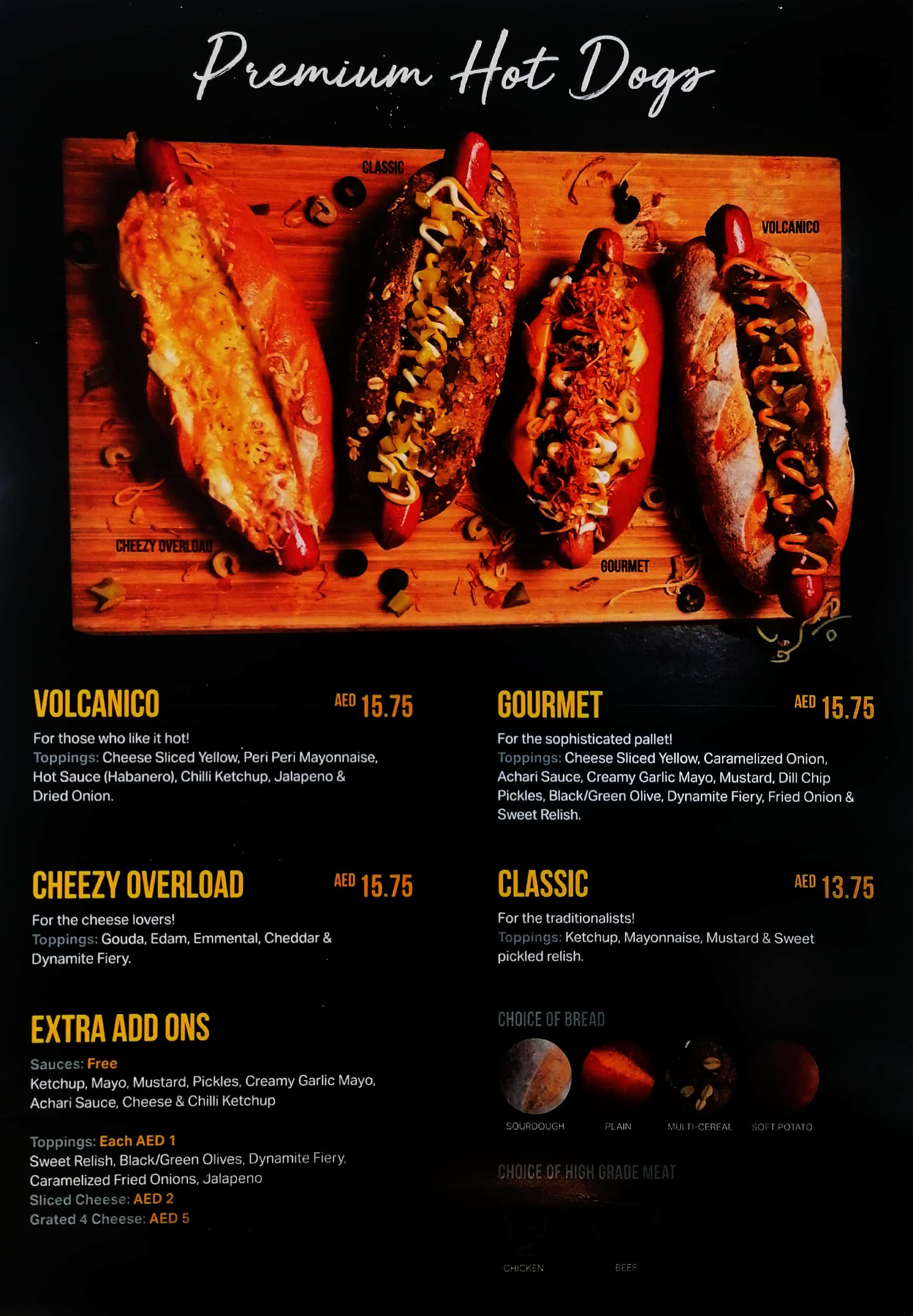 Menu at ADNOC Oasis, Abu Dhabi, ADNOC Petrol Station