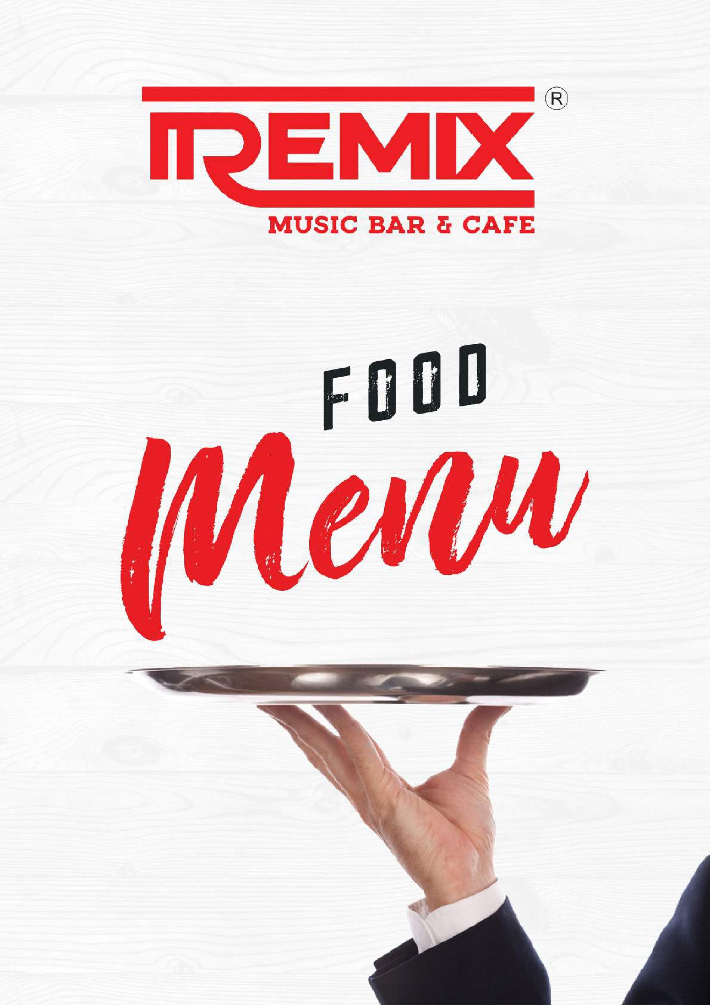 Menu of Remix Bar and Cafe, Sector 129, Noida
