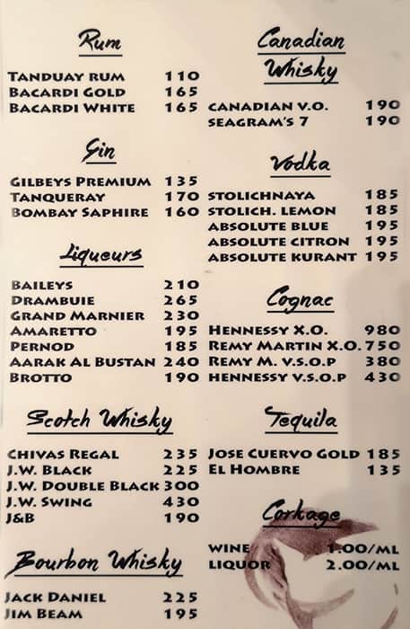 Menu at Gilak By Hossein restaurant, Makati, 2nd Level
