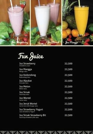 Menu at Warung Leko restaurant, North Jakarta, Jl. Boulevard Raya No.17