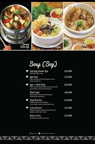 Menu at Warung Tekko restaurant, South Jakarta, Pasar Festival Mall ...