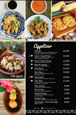 Menu at Warung Leko restaurant, North Jakarta, Jl. Boulevard Raya No.17 9