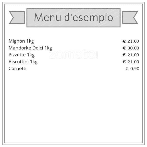 Menu da Pasticceria Duranti, Roma